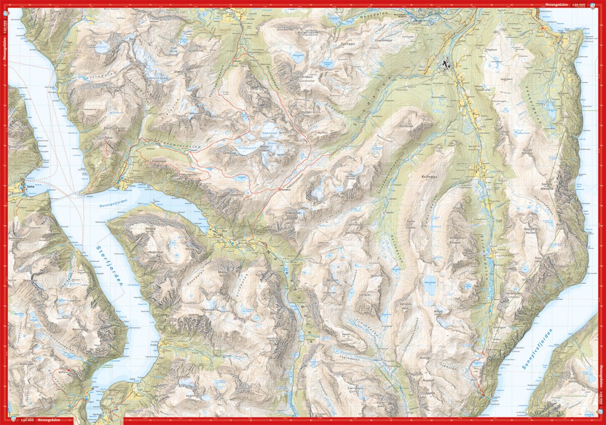 Høyfjellskart Sunnmøre: Stranda & Slogen 1:30.000