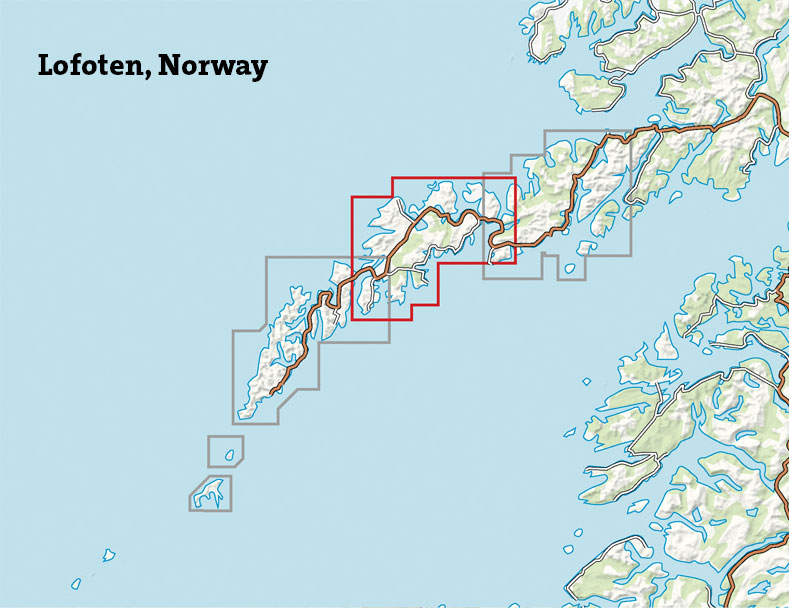 Lofoten - Norwegen - Karte - Calazo.de